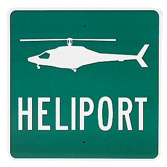 Heliport Sign - from Sporty's Pilot Shop