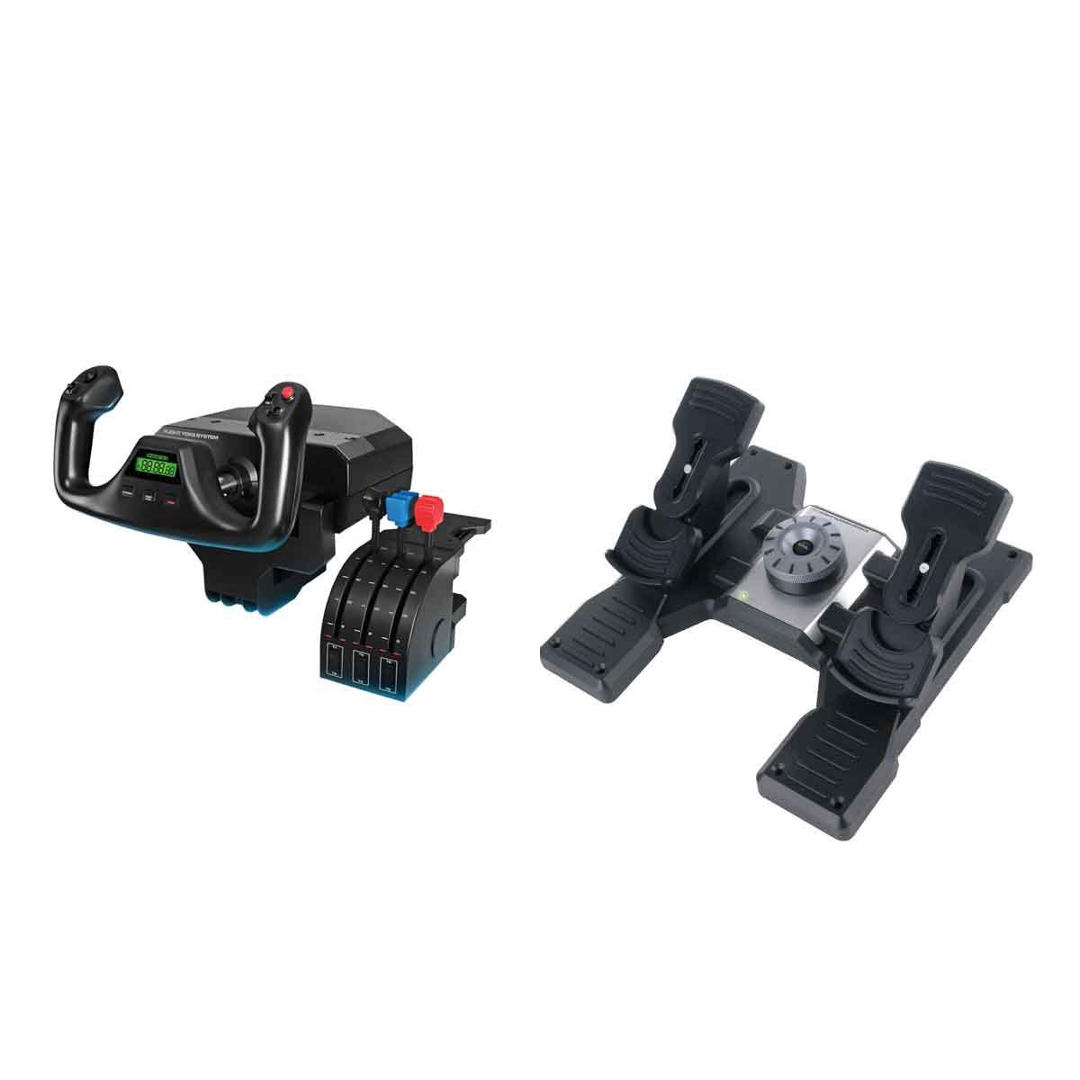 Saitek Flight Simulator Yoke and Rudder Pedals - from Sporty's Pilot Shop