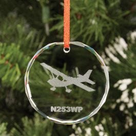 Custom Crystal Aircraft Ornament