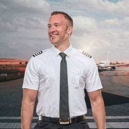 Jetseam Men's Short sleeve Pilot Shirt w/American Flyers Logo