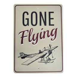 Gone Flying Metal Sign