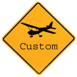 Custom Airport Signs (Yellow - 24 in. x 24 in.)