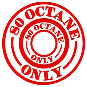 80 Octane Decal (Red)