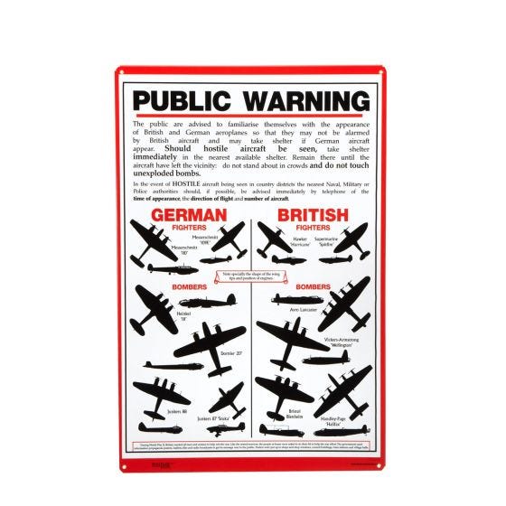 Public Warning Metal Sign