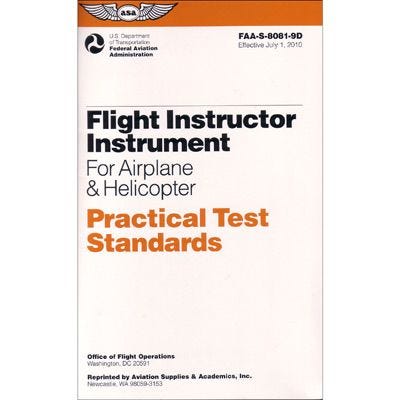 Flight Instructor Instrument PTS (Airplane/Helicopter)