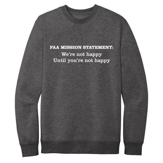 FAA Mission Statement Crewneck Sweatshirt