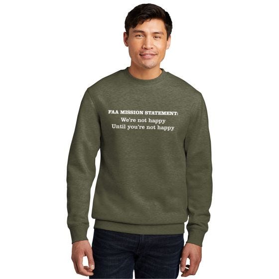 FAA Mission Statement Crewneck Sweatshirt
