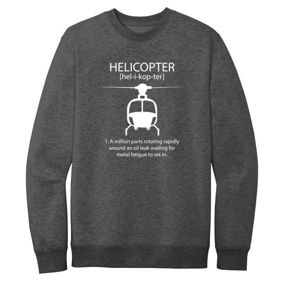 Helicopter Crewneck Sweatshirt