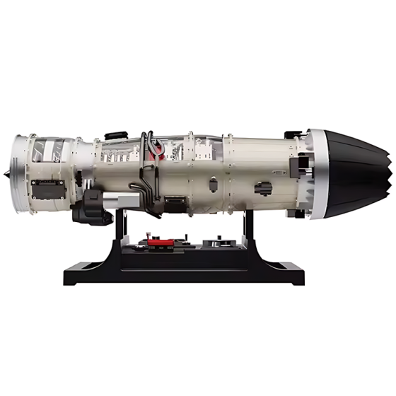 Stainless Steel Fighter Jet Motorized Engine Display Model