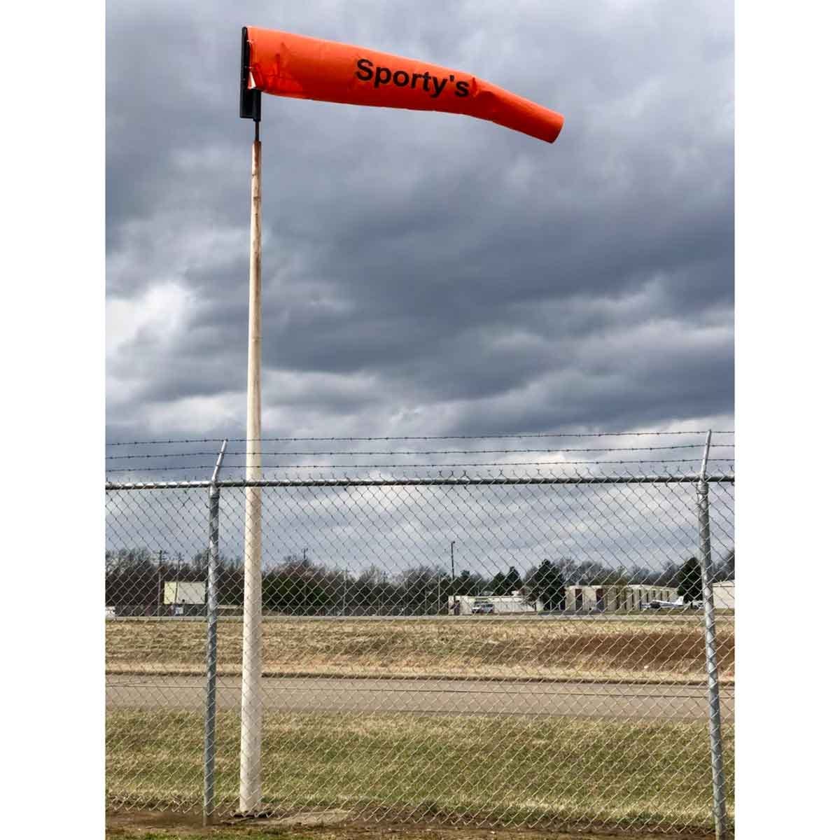 Airport Windsock (Solid Orange Color - 24 in. dia. x 8 ft.)