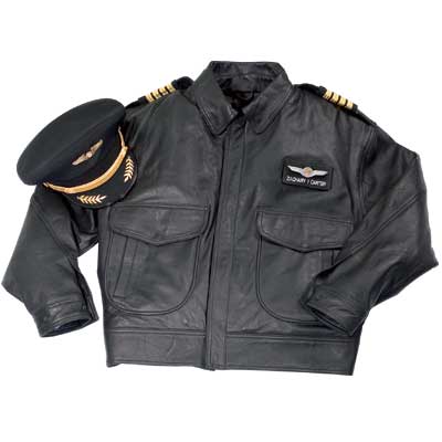 Airline Captain's Leather Flight Jacket - from Sporty's Pilot Shop
